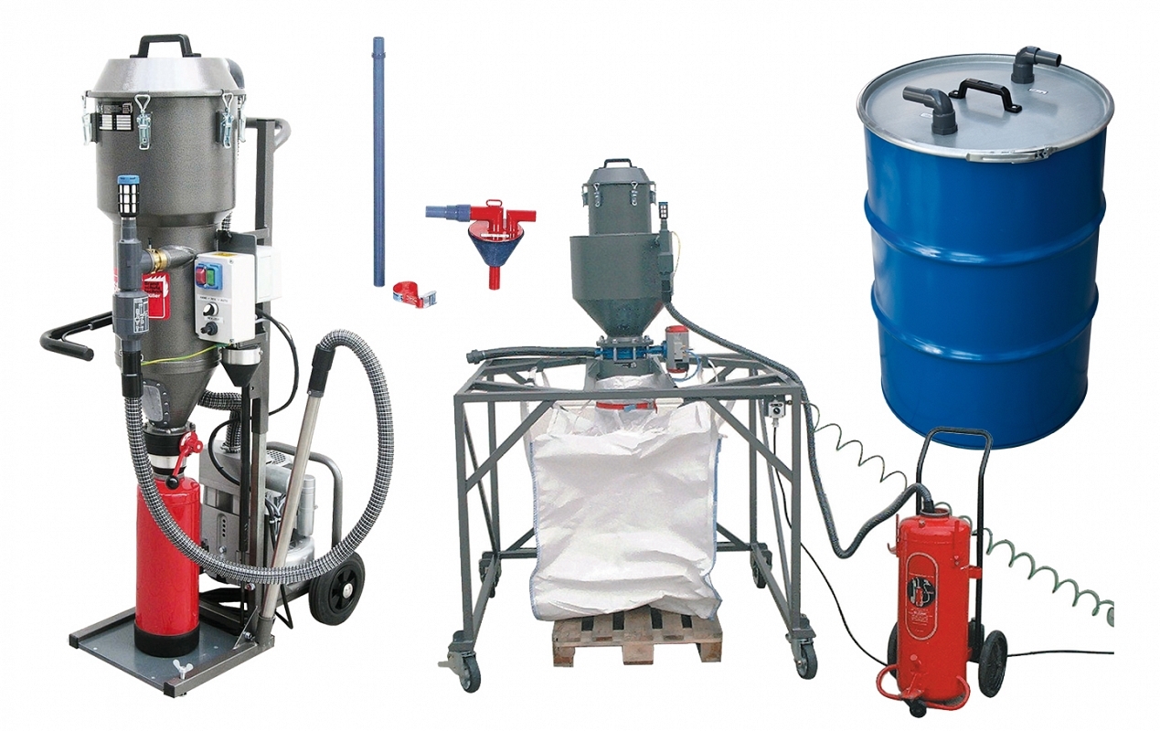 Powder suction machines