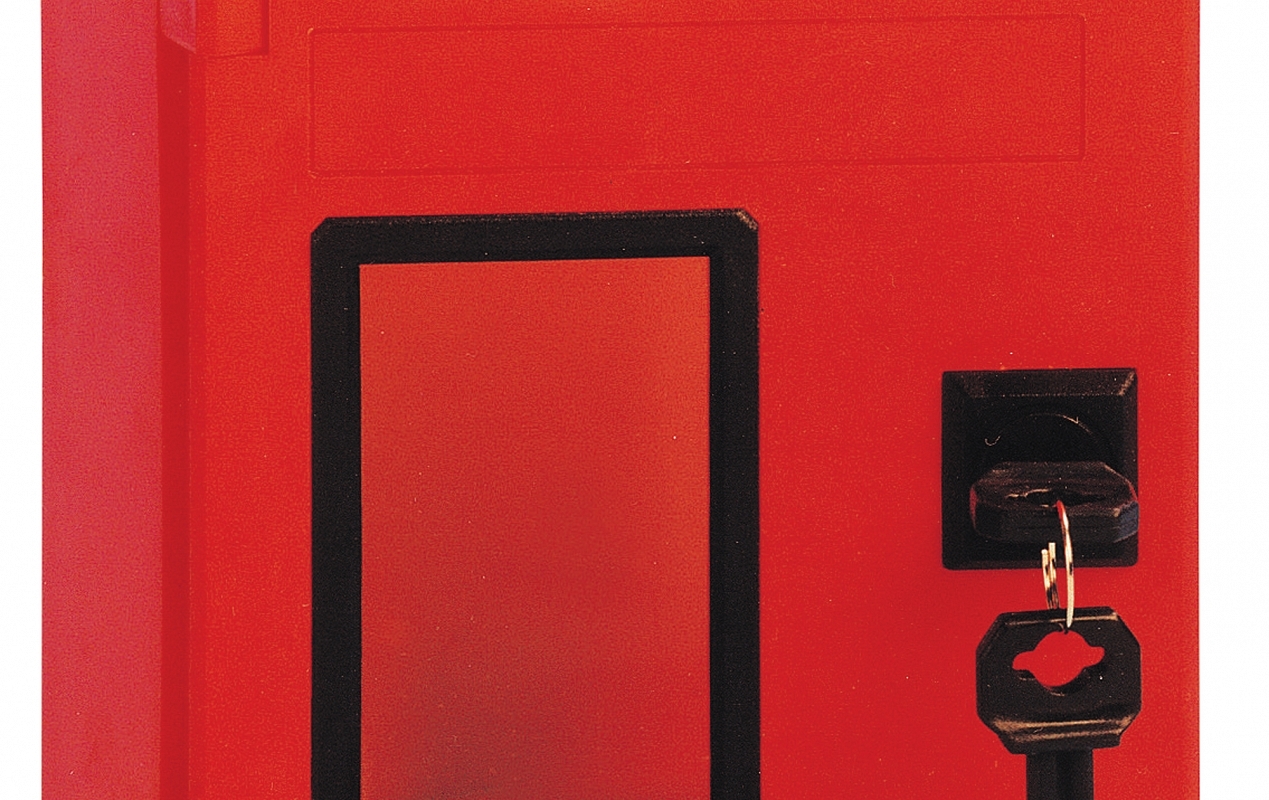 Red ABS emergency key box - Fire safety products by Cordia