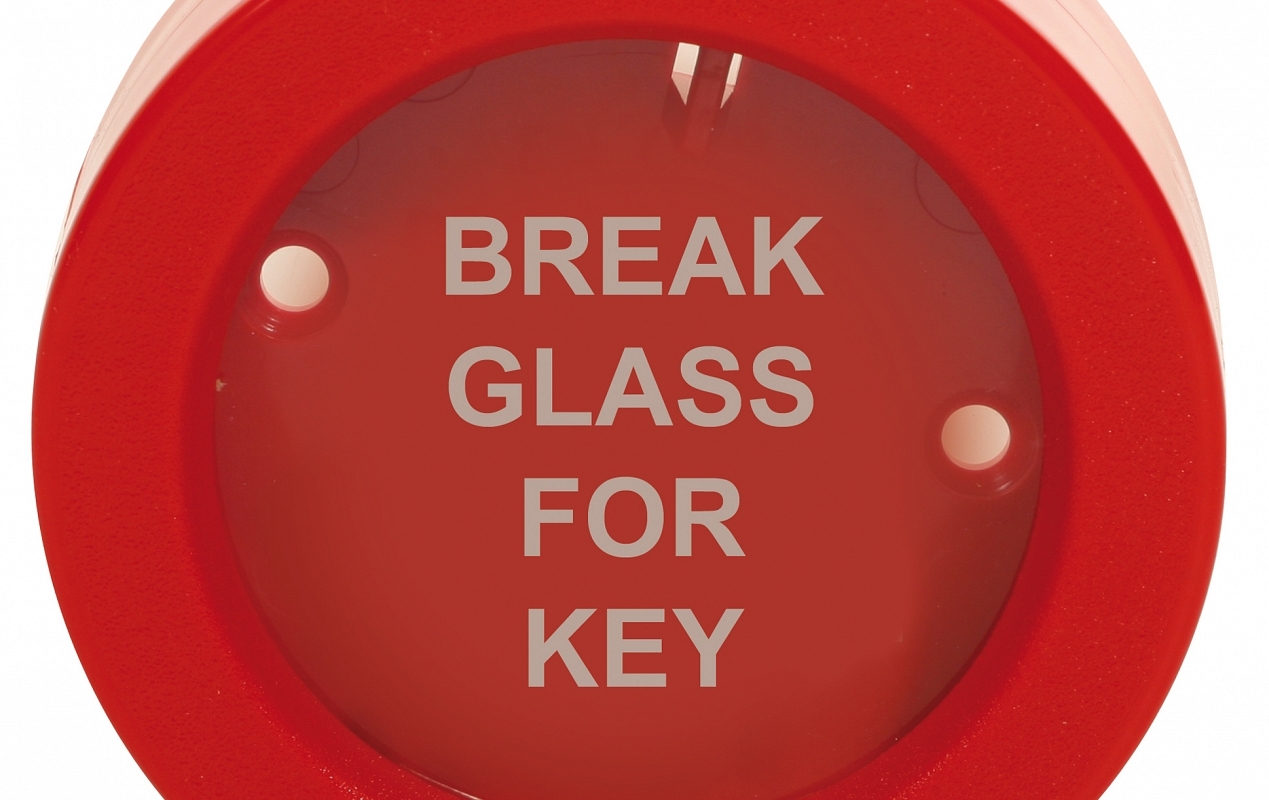 Plastic emergency rounded key box - Fire safety equipment