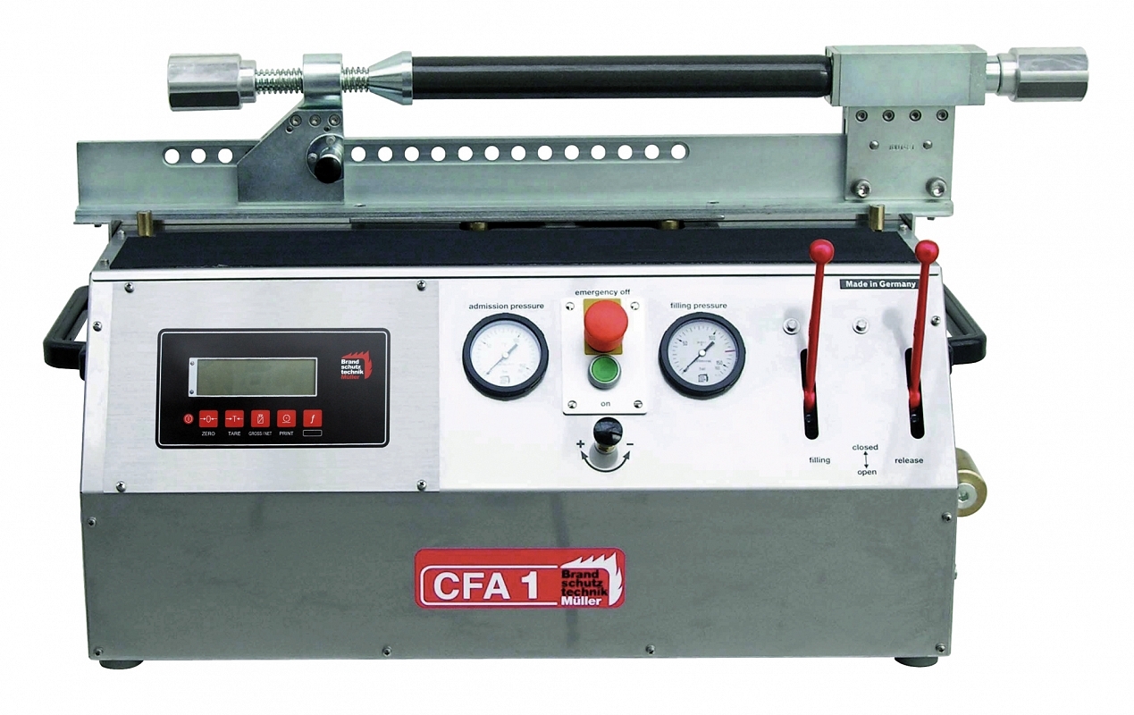 CFA 1D – CO2 filling station with digital floor scales