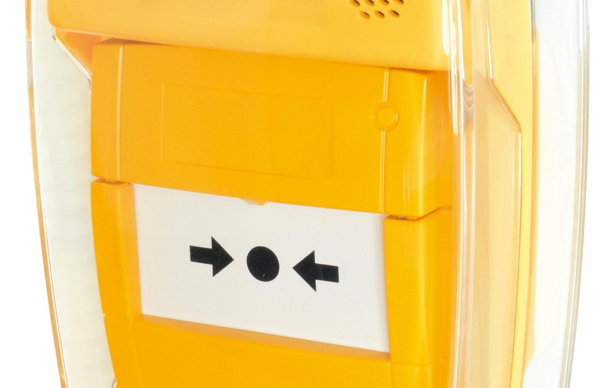 Yellow waterproof call point cover