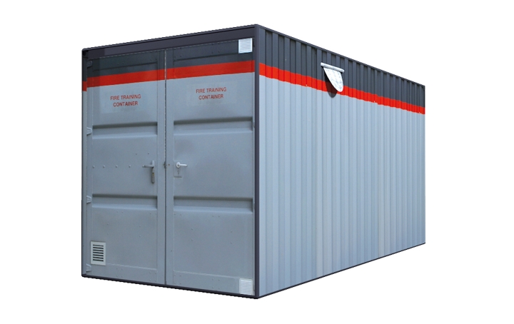 Fire training container